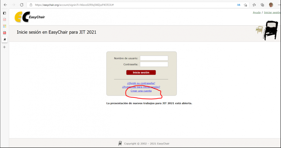 JIT 2022 – INSTRUCTIVO EASY CHAIR – UTN Reconquista