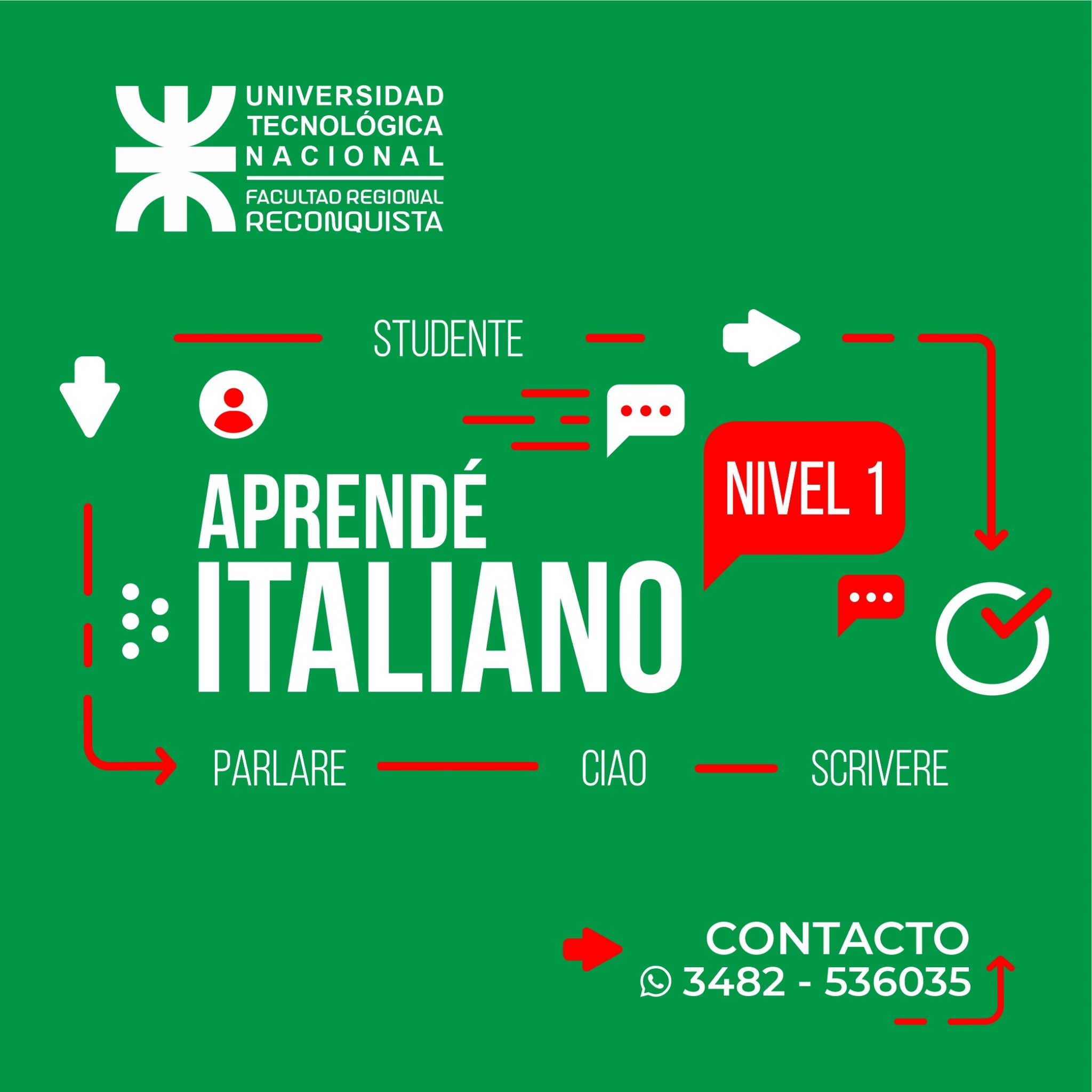 CURSO: ITALIANO – NIVEL 1 – UTN Reconquista